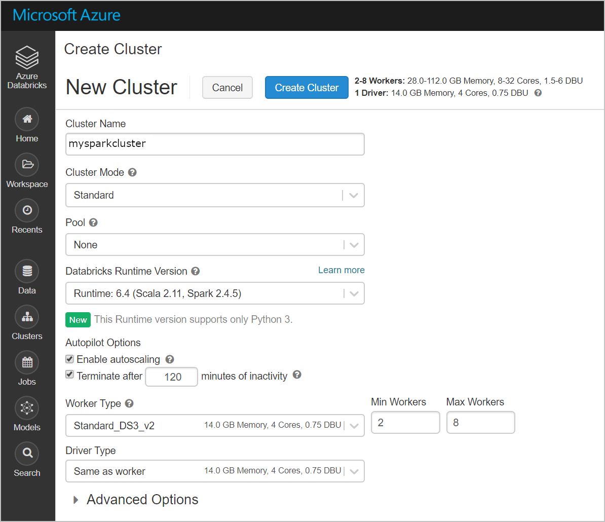 How To Create A Databricks Workspace And Cluster Uw Milwaukee Cloud Computing