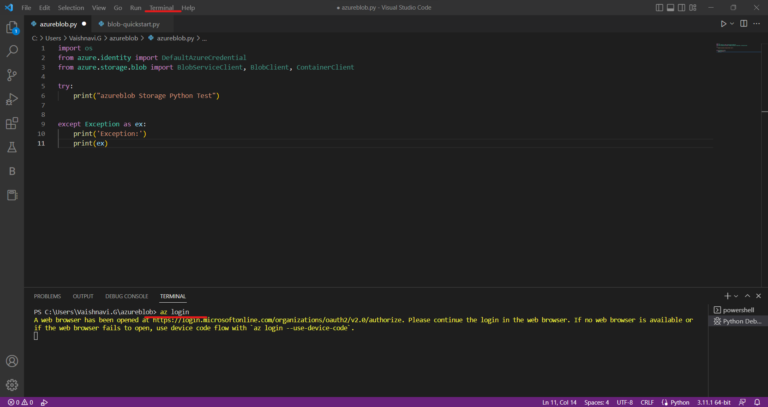 How to use Python to create, write to, and delete files in an Azure ...