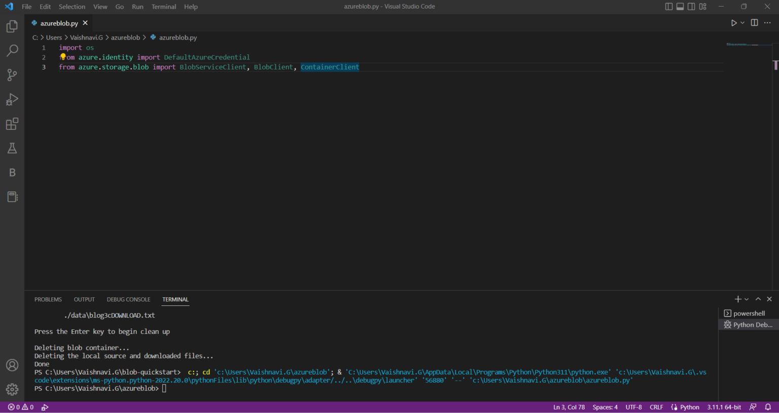 How To Use Python To Create Write To And Delete Files In An Azure Storage Container Uw 