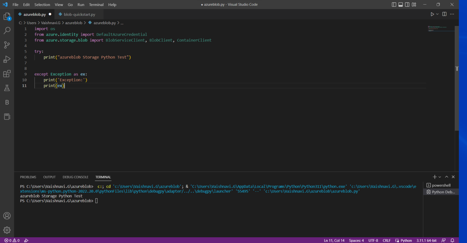 How to use Python to create, write to, and delete files in an Azure ...
