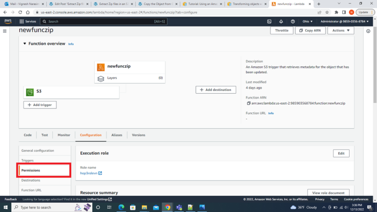 Extract Zip Files In An S3 Bucket Using The Lambda Function Uw Milwaukee Cloud Computing