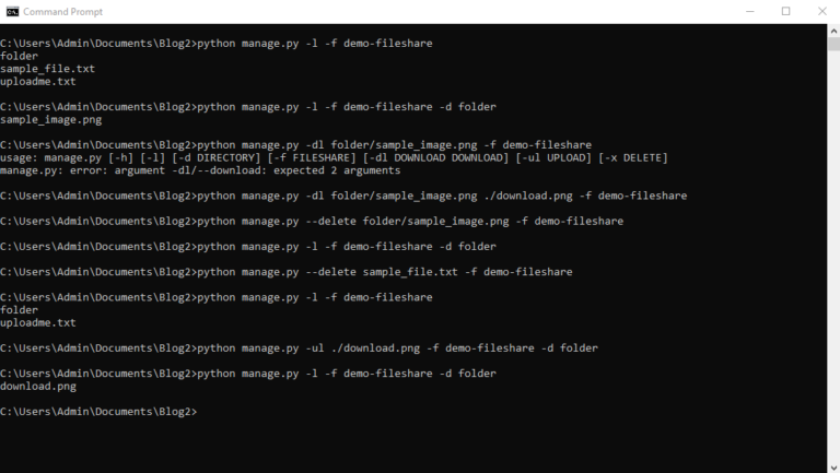 Azure File Share: Basic Management with Python SDK – UW-Milwaukee Cloud Computing